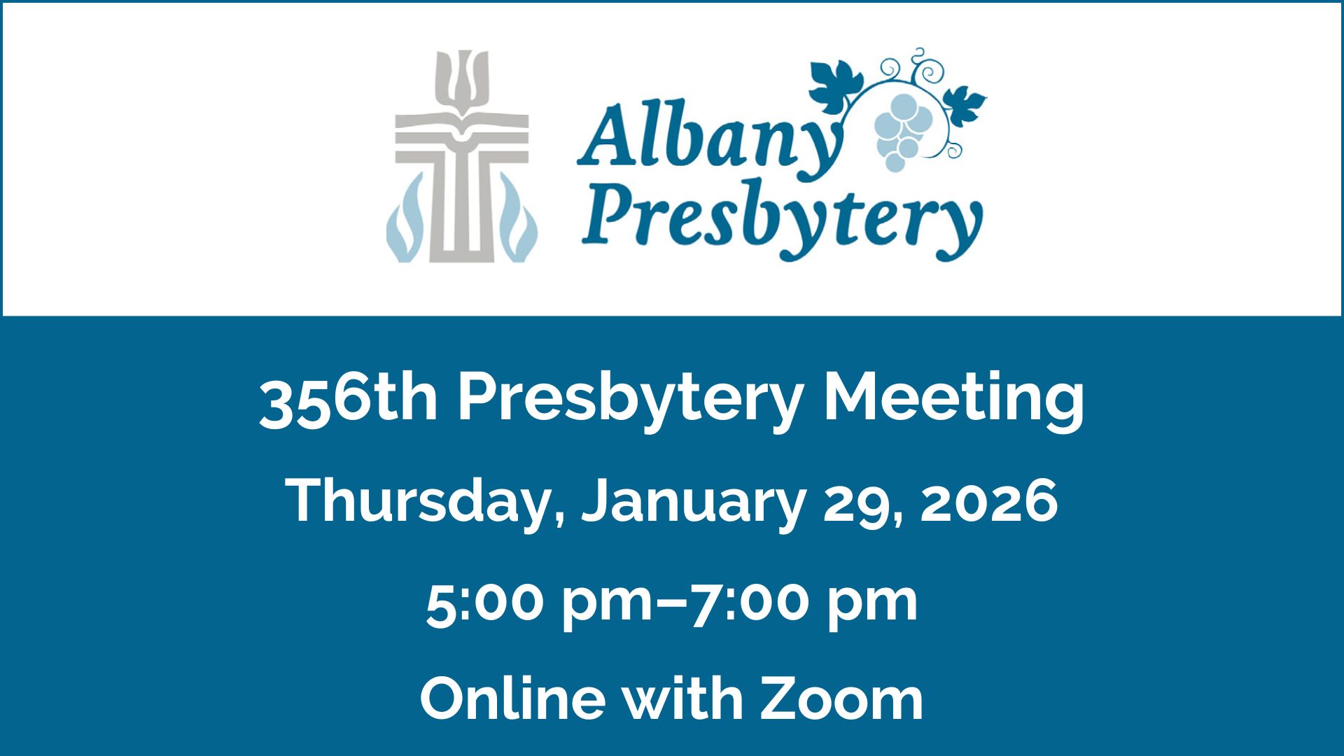 356th Stated Presbytery Meeting | Albany Presbytery